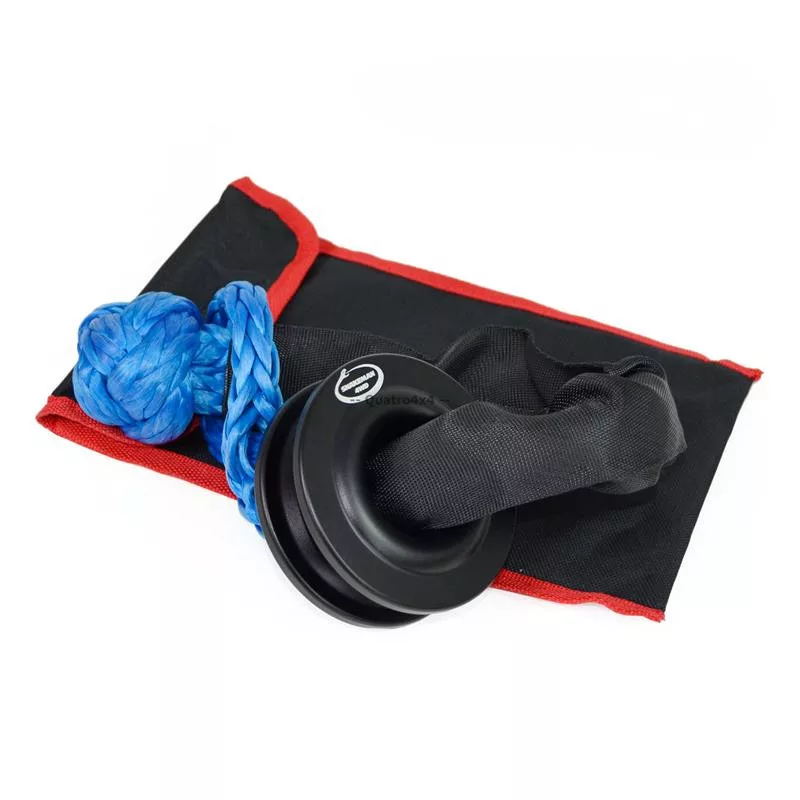 Snake4x4 snatch block with synthetic rope shackle 17T - 4WDP